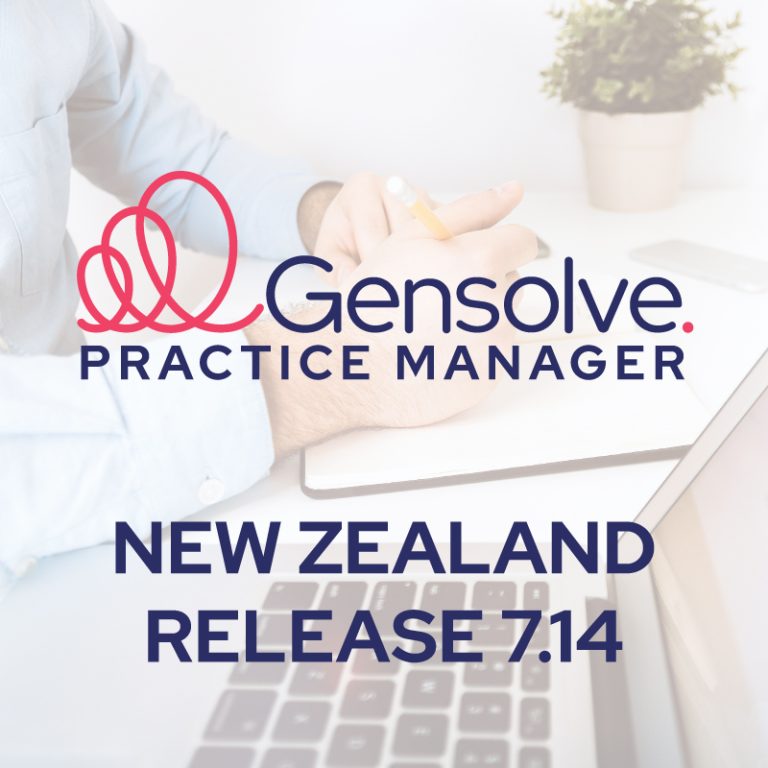 Gensolve Practice Manager New Zealand - 7.14 Release